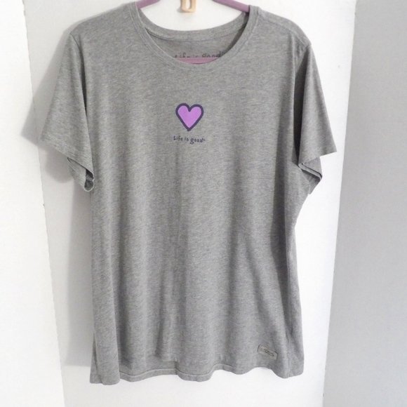 Life Is Good | Tops | Life Is Good Size Xl Gray Vintage Ladies Tee ...